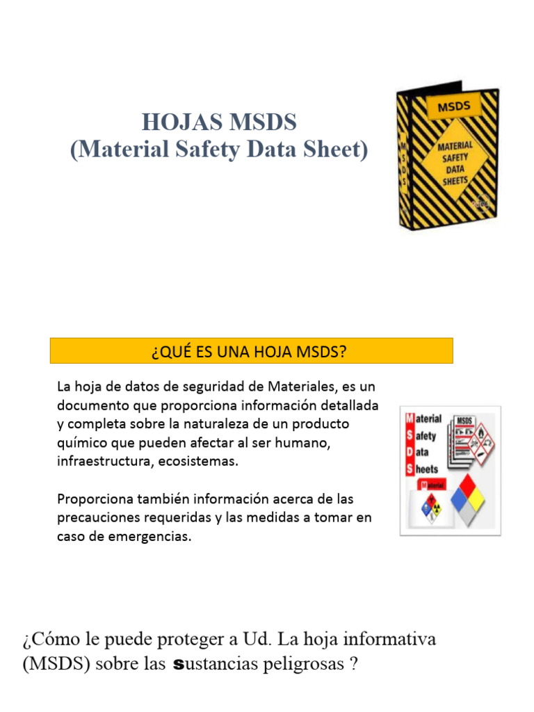 Capacitacion Hojas Msds Actualizada | PDF | Ciencia y matemáticas