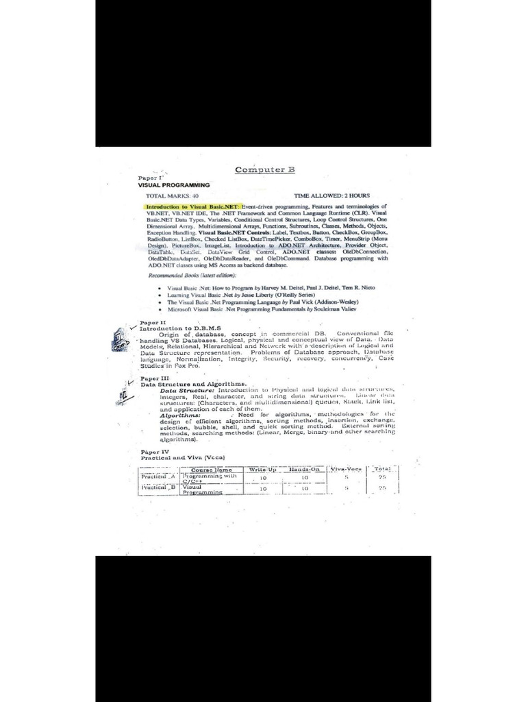 BZU Computer A Outline | PDF