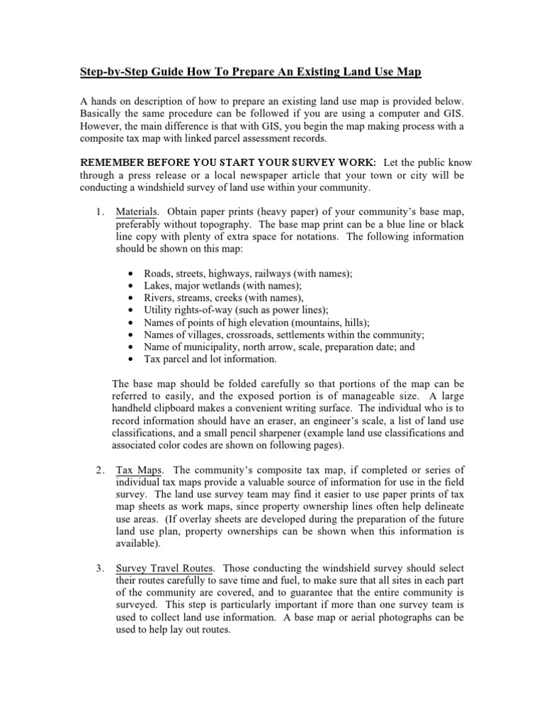 Existing Land Use Map Guide | PDF | Map | Geographic Information System