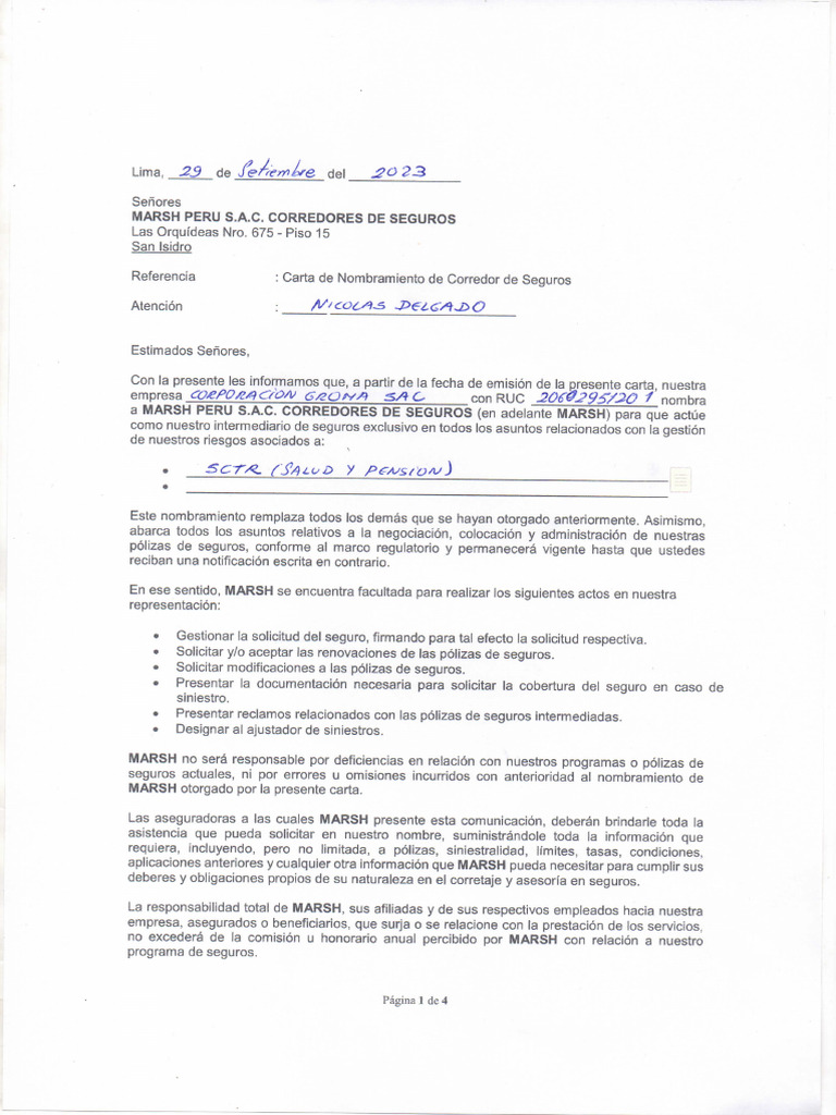 Carta de Nombramiento | PDF