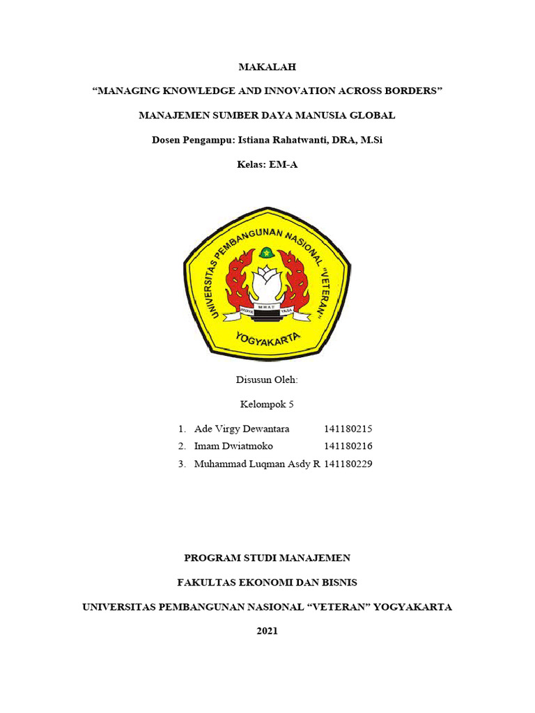 Makalah MSDM Kel 5 | PDF | Knowledge | Procedural Knowledge