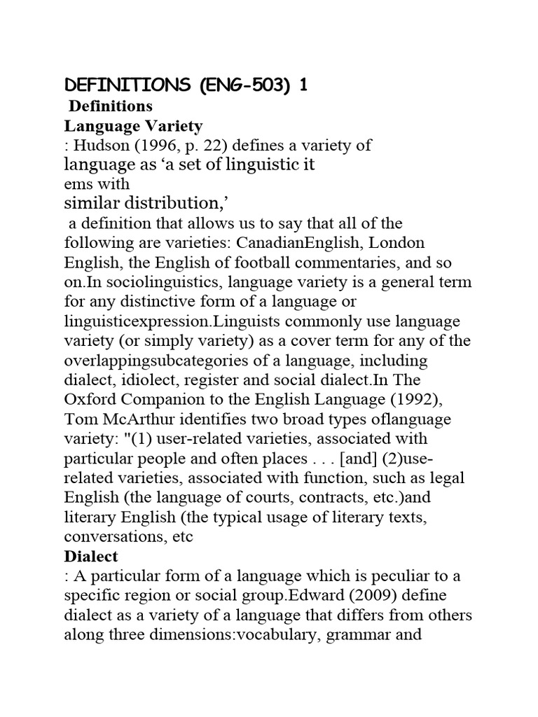 Understanding Dialects and Language Varieties | PDF | Dialect | Accent ...