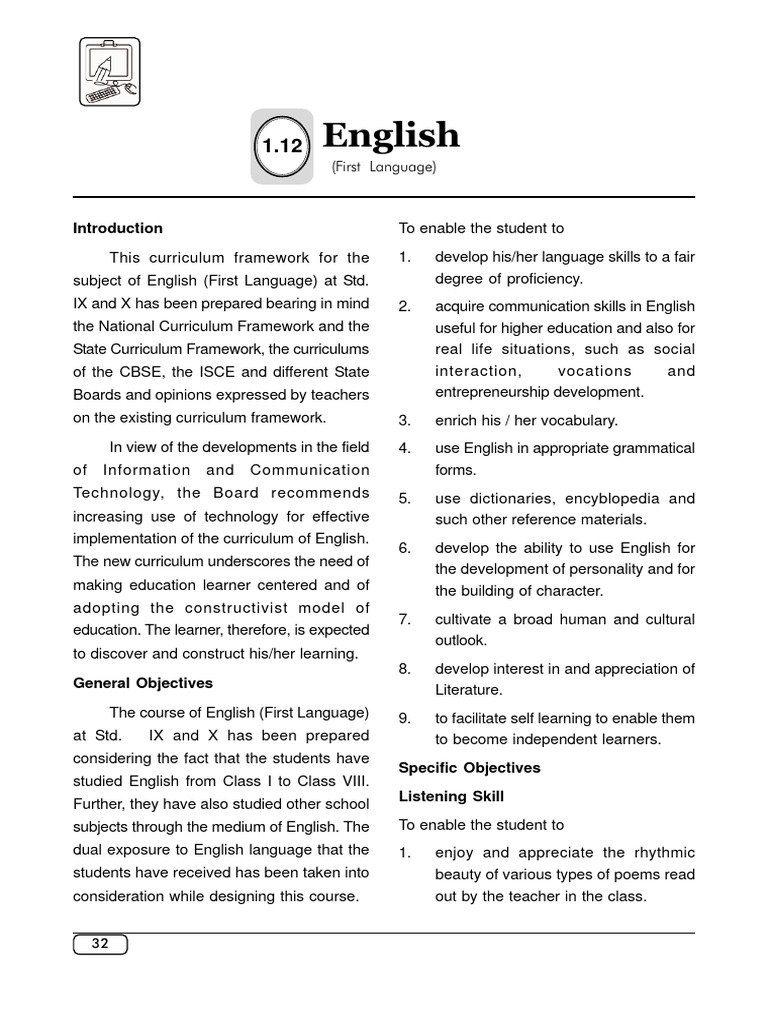 English: (First Language) | PDF | Perfect (Grammar) | Verb