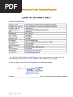 Company Information Sheet (Cis) Form: Dear Sir/Madam | PDF