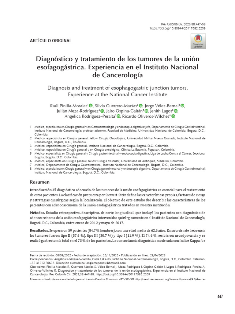 Clasificación de Siewert Stein | PDF | Oncología | Cáncer