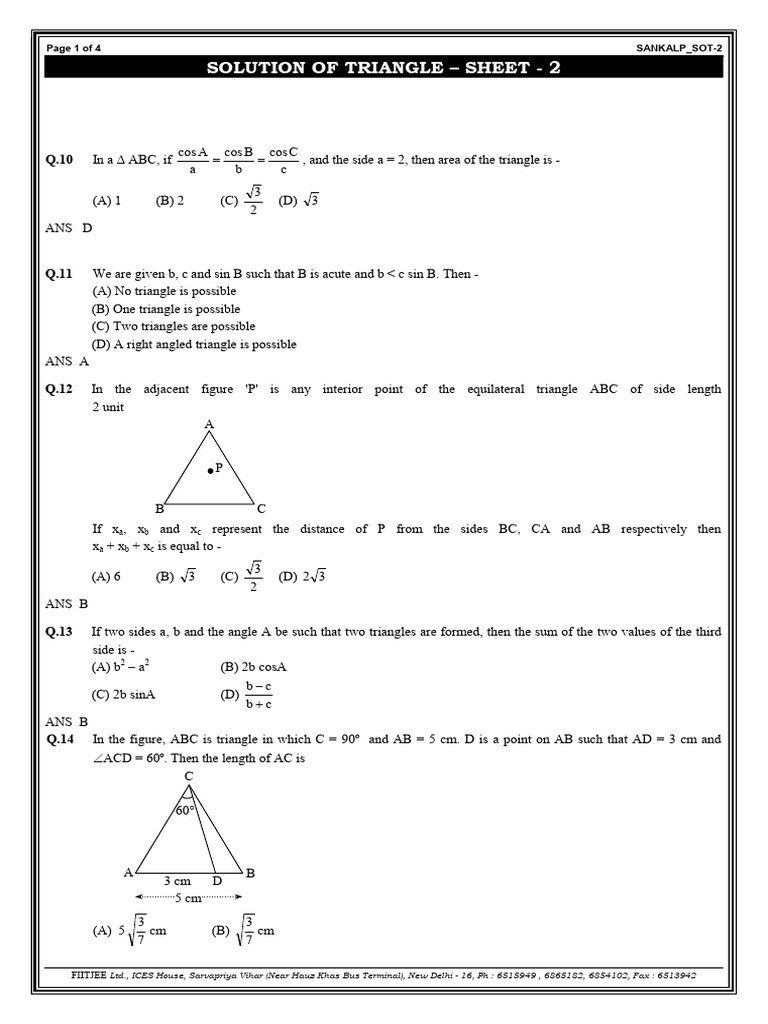 Soln of Triangle 2 | Download Free PDF | Elementary Geometry | Euclidean Geometry