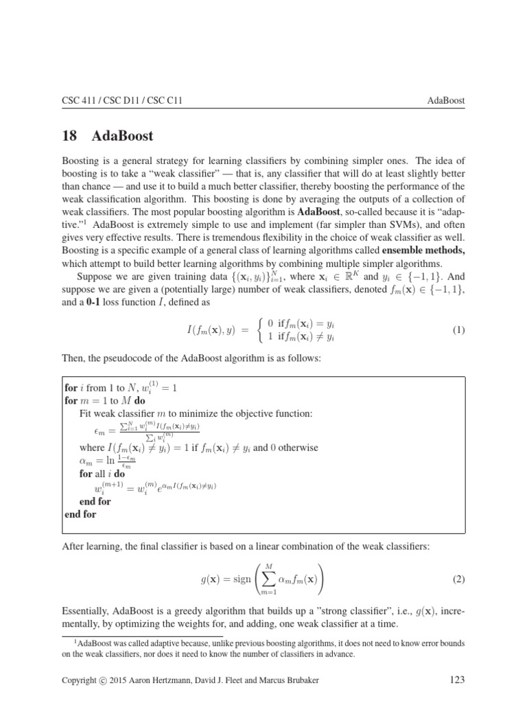 Ada Boost | PDF | Statistical Classification | Mathematical Logic