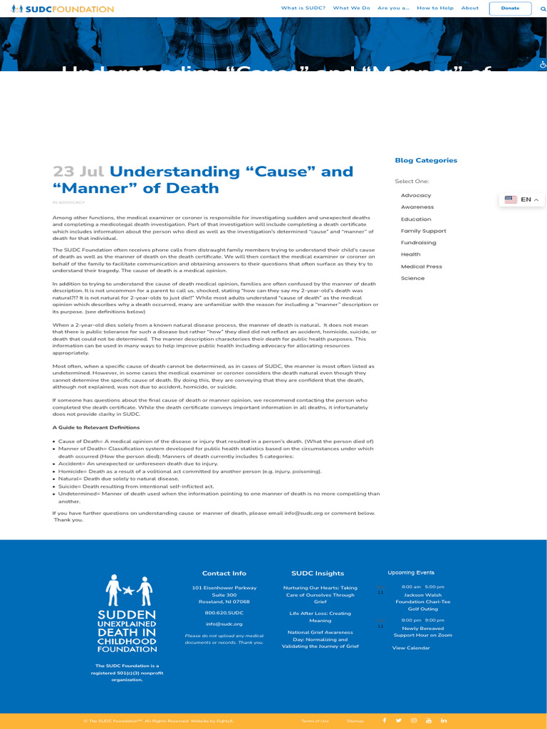 Understanding - Cause - and - Manner - of Death - SUDC Foundation | PDF ...
