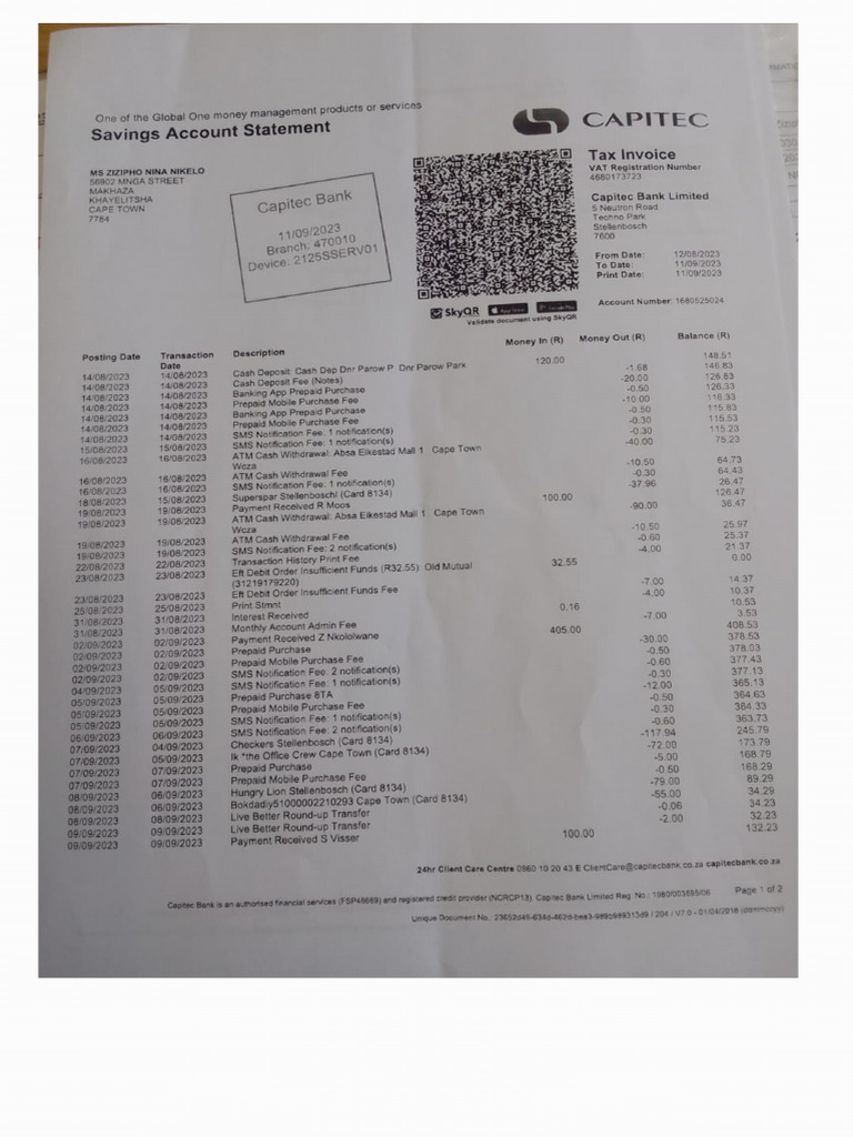 Zizipho Proof Address | PDF