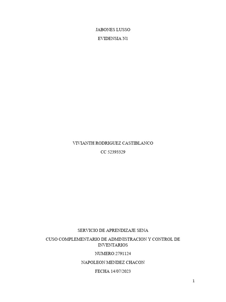 JABONES LUSSO Evi1 | PDF