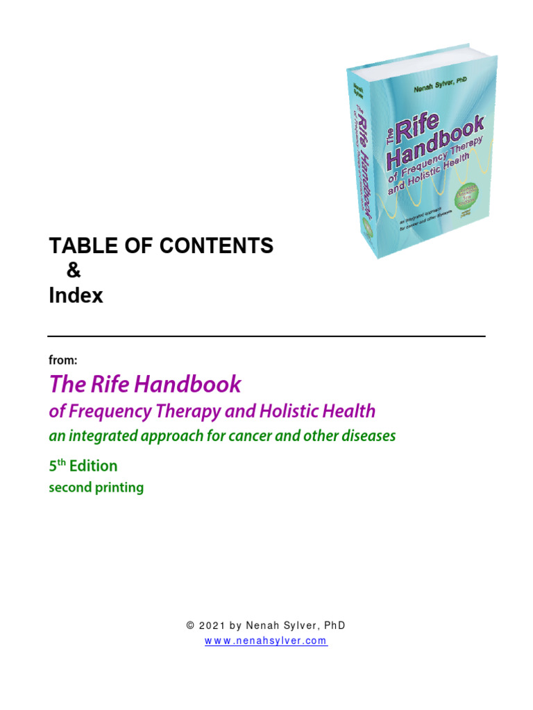 Rife Handbook 5th Ed TOC & Index | PDF | Alternative Medicine | Vaccines