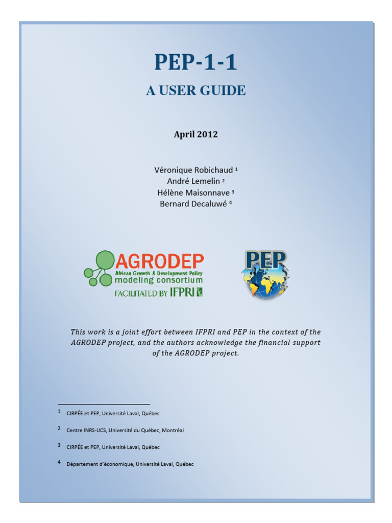 PEP 1-1 User Guide | PDF | Microsoft Excel | Taxes