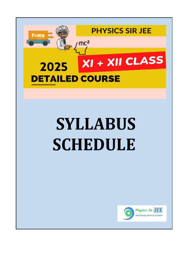 2025_xi + Xii Class_detailed Course_syllabus Schedule_39e2b743-3654-48a5-b6b9-9b0a423a9d75 | PDF ...