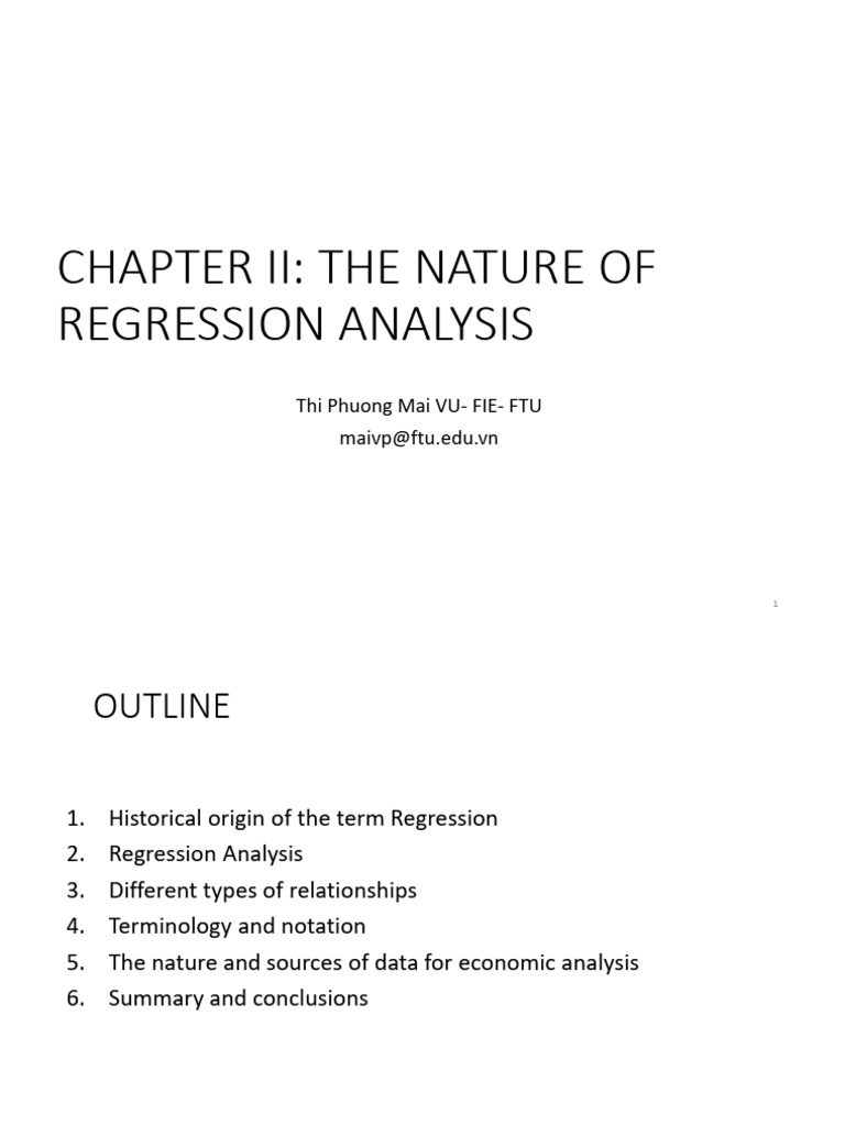 CHAPTER II - Nature of Regression Analysis | PDF | Dependent And Independent Variables | Linear ...