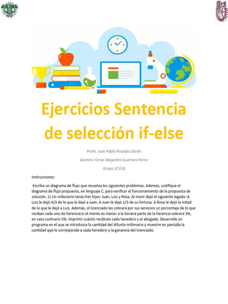 Ejercicios de programación en C con if-else | PDF | Notación | Ingeniería de Sistemas