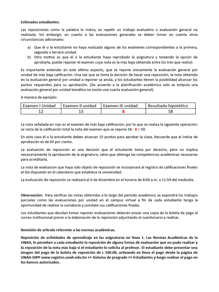 Nota Explicativa Reposicion | PDF