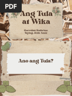 Ang Sukat at Tugma NG TULA | PDF