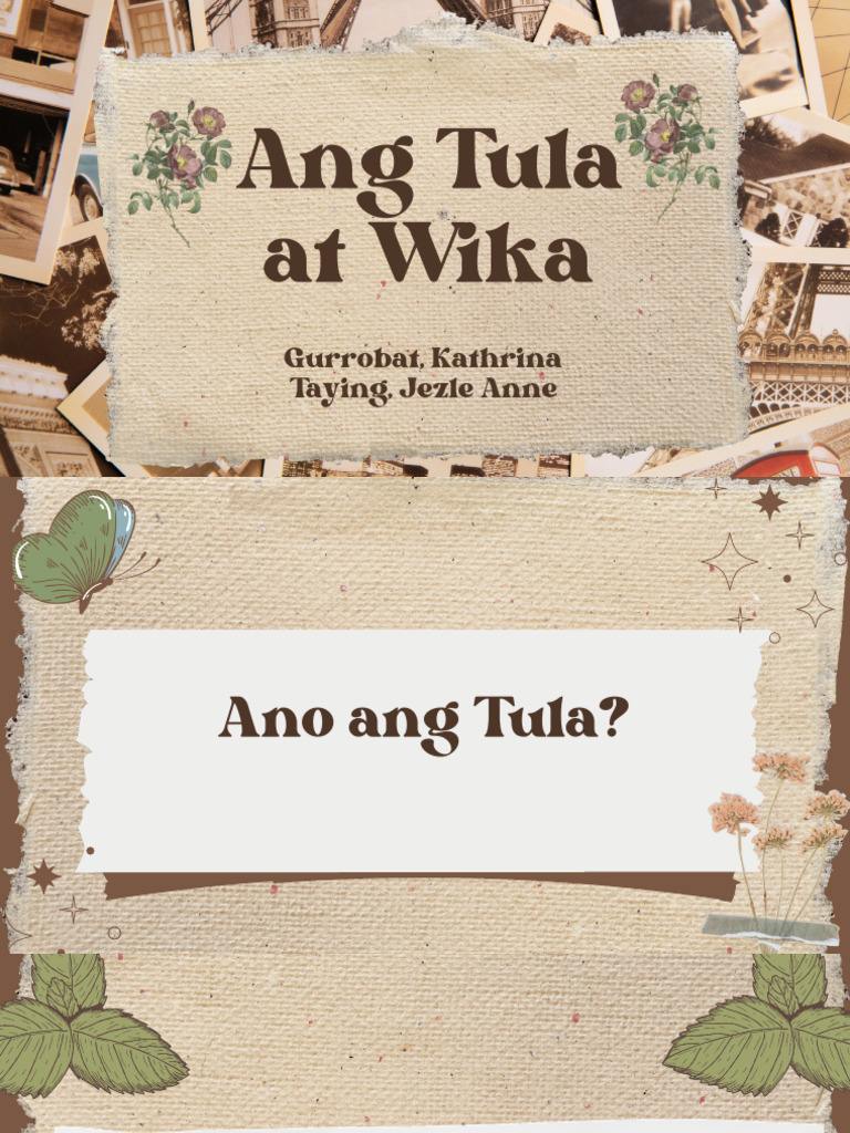 Ang Tula at Wika | PDF