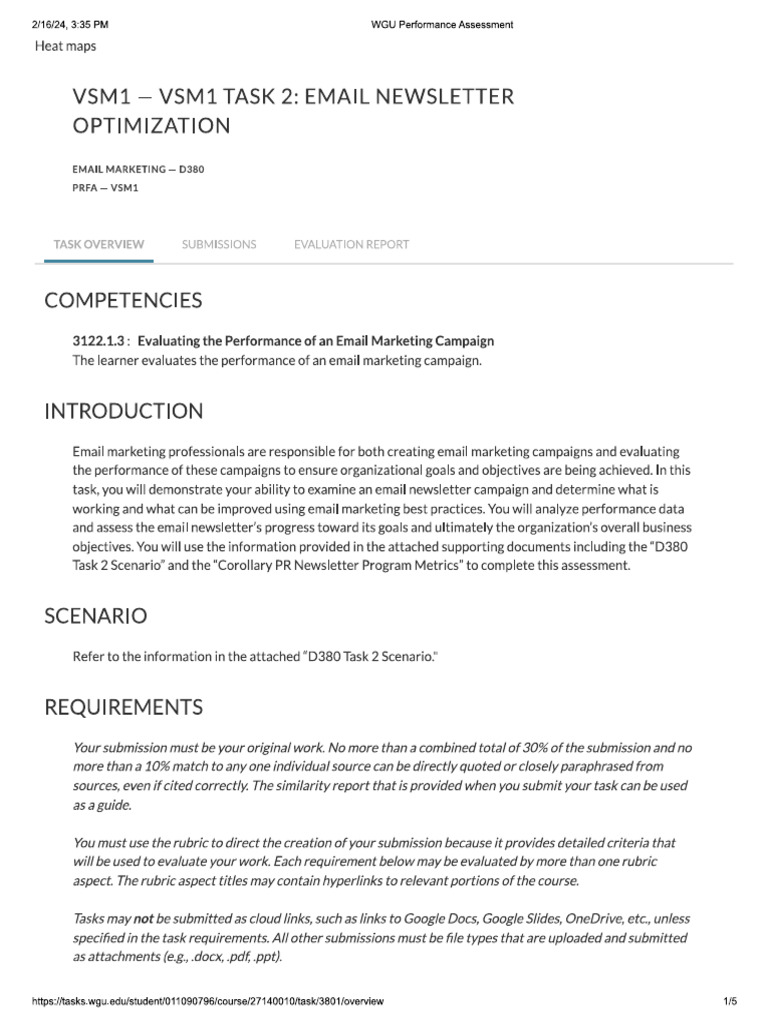 VSM1 Task 2 Email Marketing | PDF