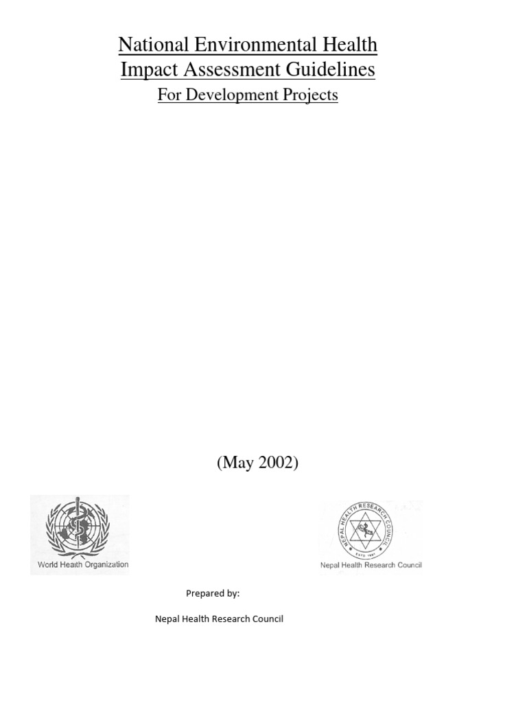 National Environmental Health Impact Assessment Guidelines | PDF ...