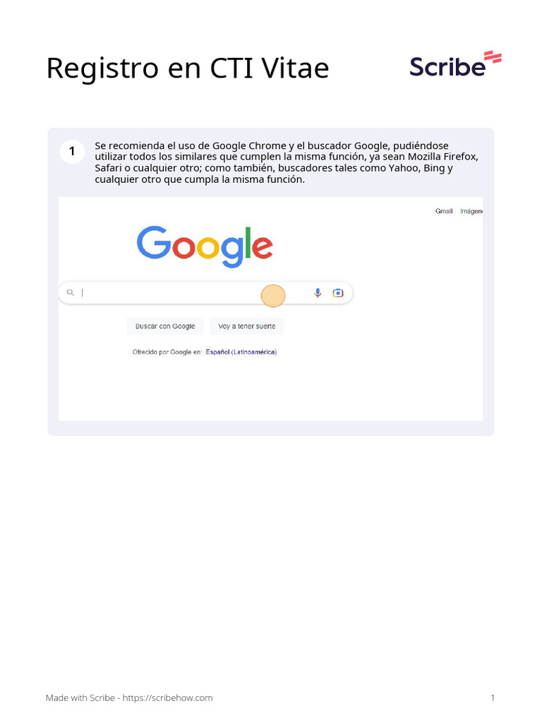 Guía de Registro en CTI Vitae | PDF | Información | Software