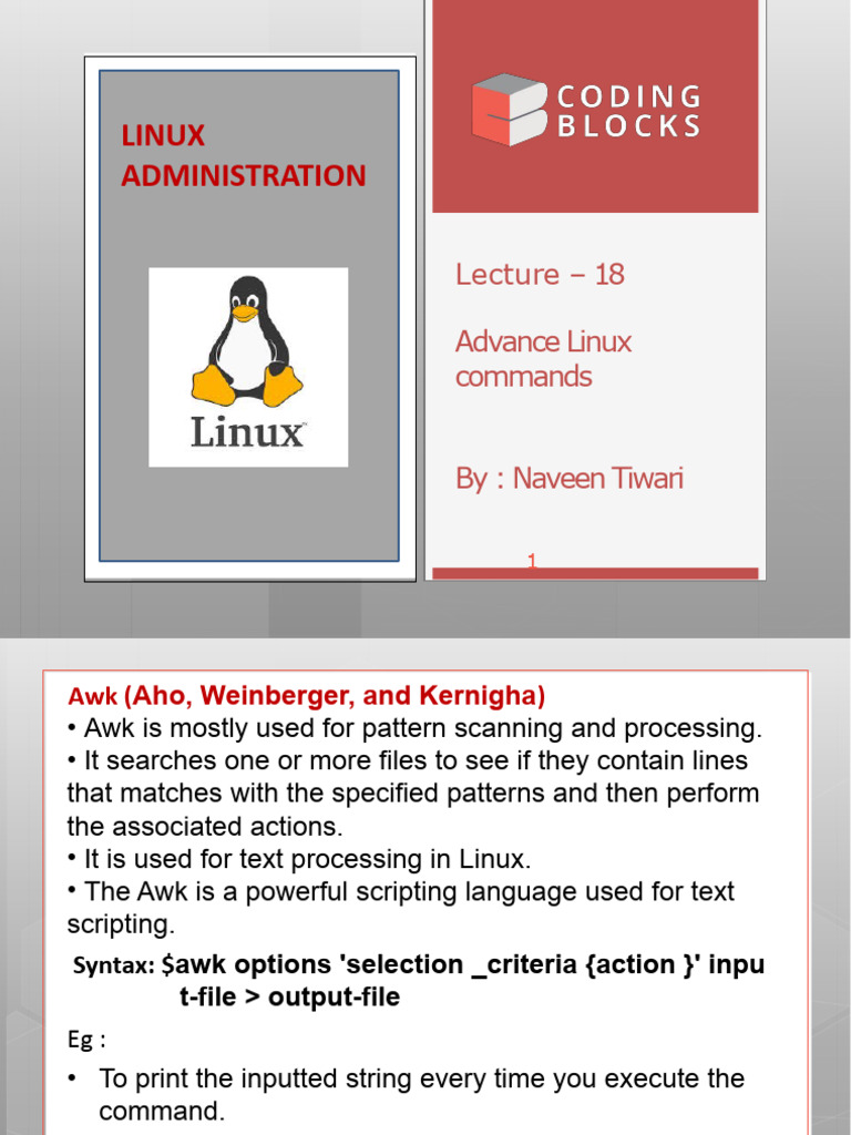 Linux Lecture Extra Commands | PDF