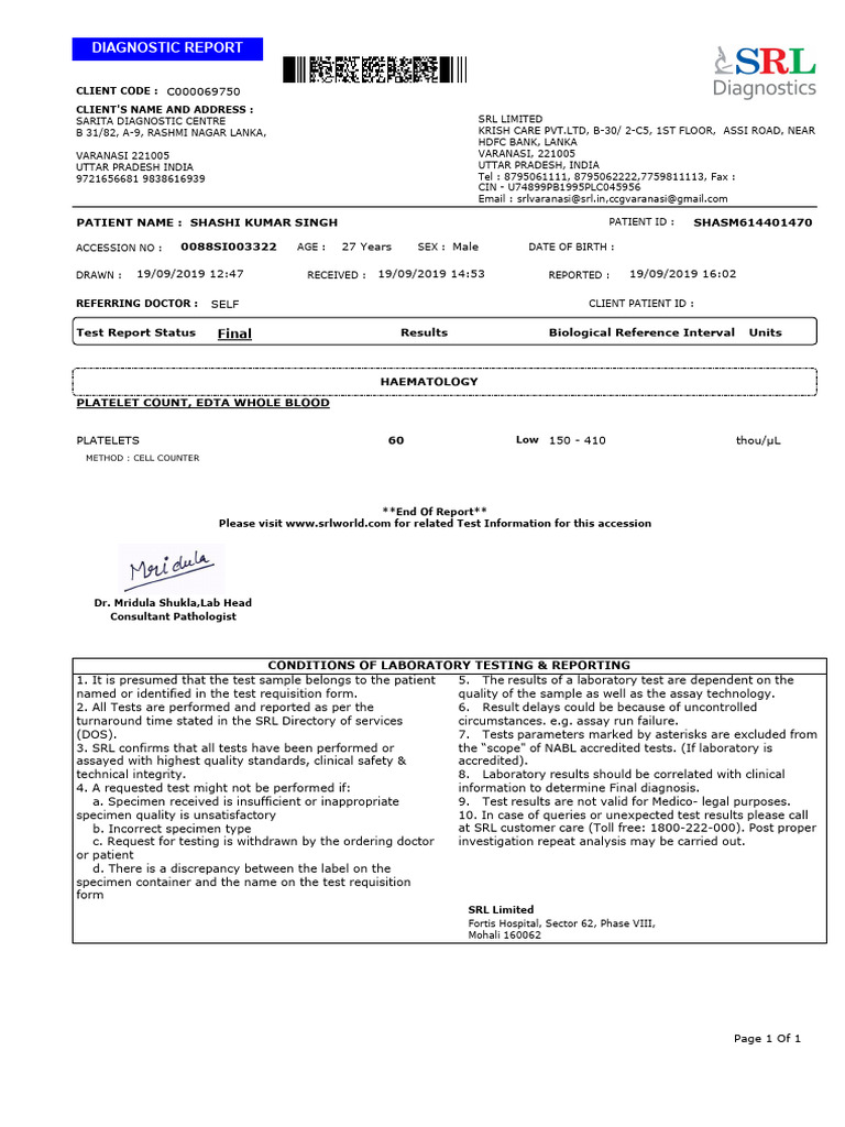 SRL Format | PDF | Assay | Medical Diagnosis