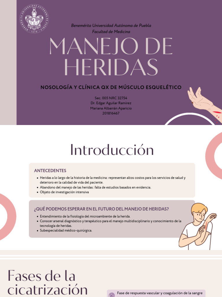 Manejo de Heridas | PDF | Herida | Especialidades Medicas