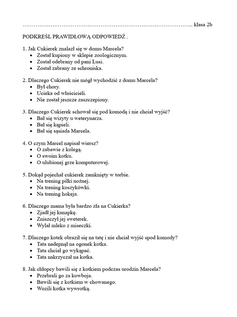 Cukierku Ty Łobuzie - Test | PDF