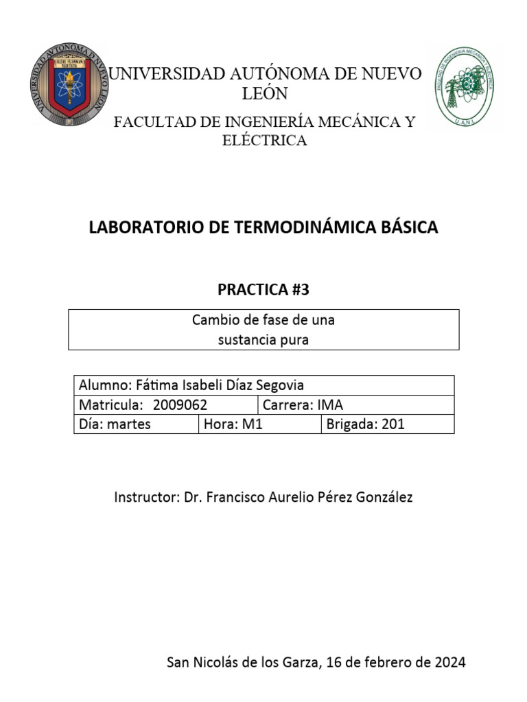 Practica 2 Termo | PDF | Termodinámica | Agua