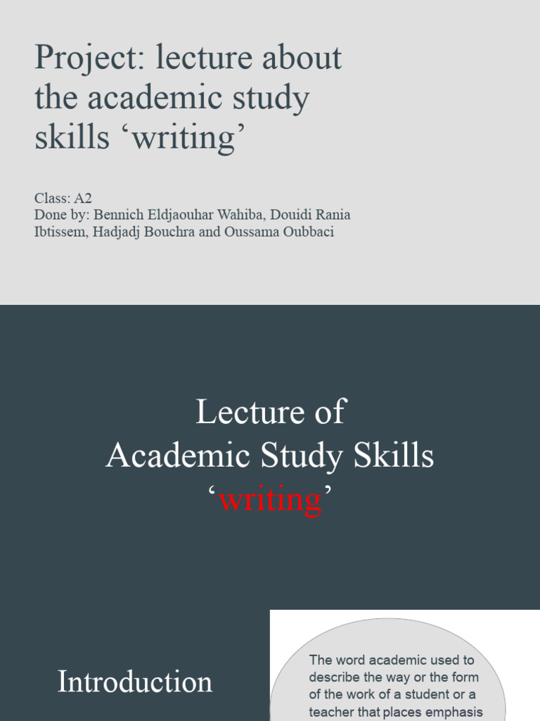 Academic Study Skills Writing' | PDF | Essays | Study Skills