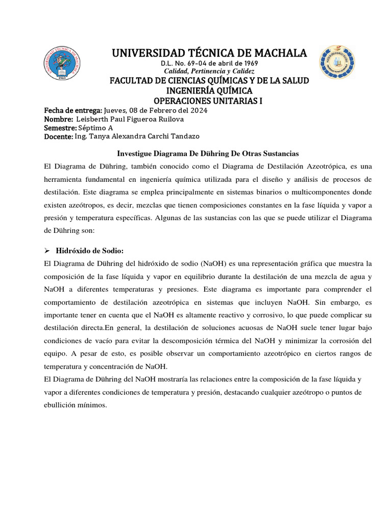 Diagramas de Dühring | Descargar gratis PDF | Destilación | Hidróxido ...