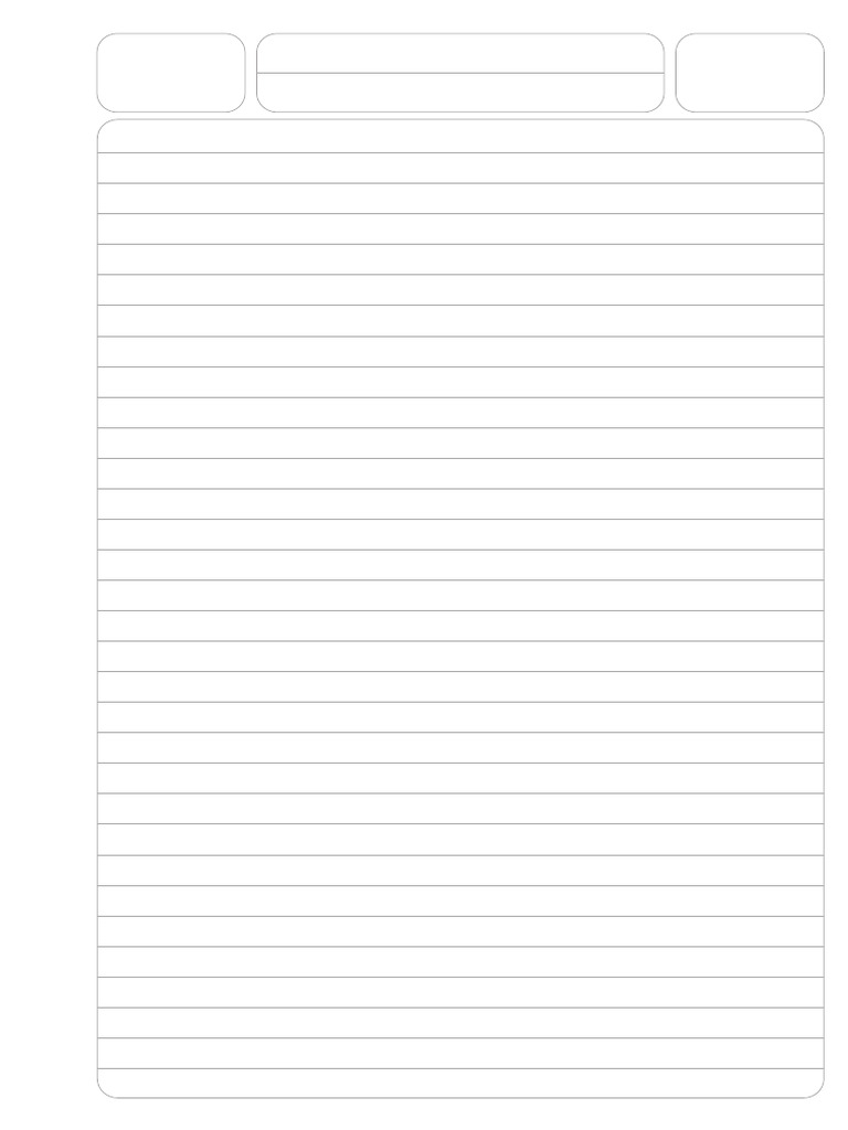 Hoja Rayada (A4) (Con Titulos) | PDF