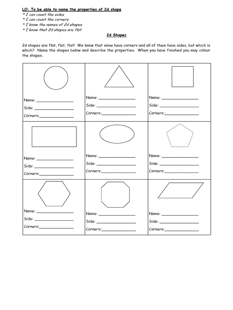 2d Shapes | PDF | Sports & Recreation | Language Arts & Discipline