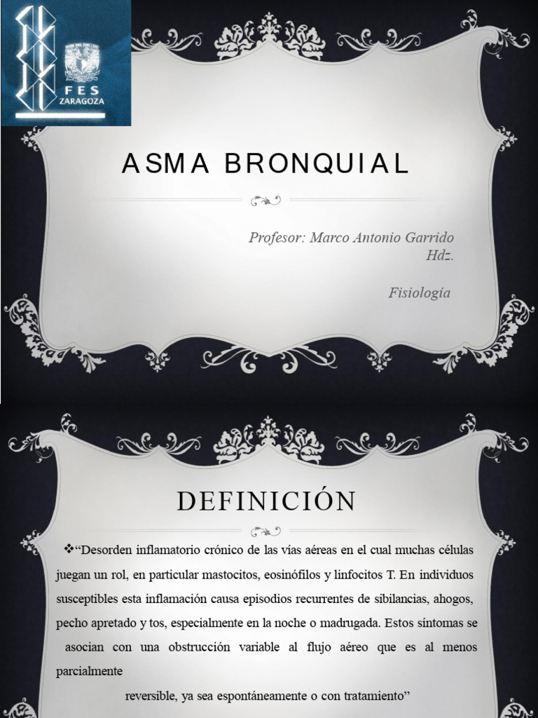 Asma Bronquial Presentación | PDF | Asma | Medicina CLINICA