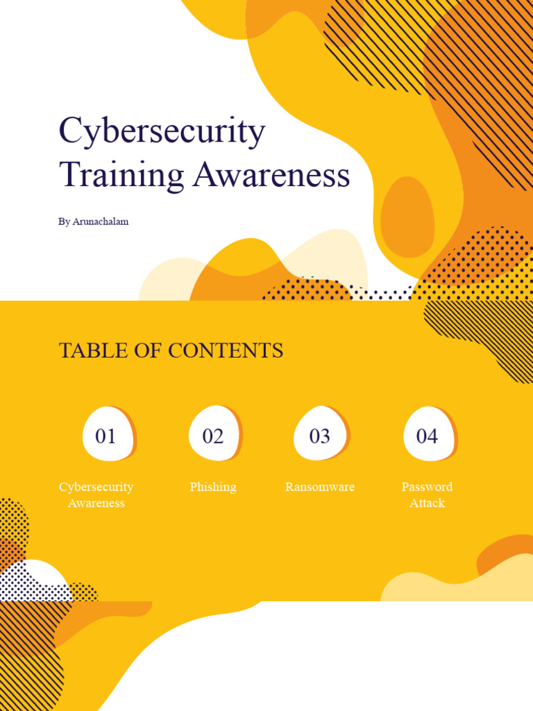 Cybersecurity Awareness Training Pdf Security Computer Security
