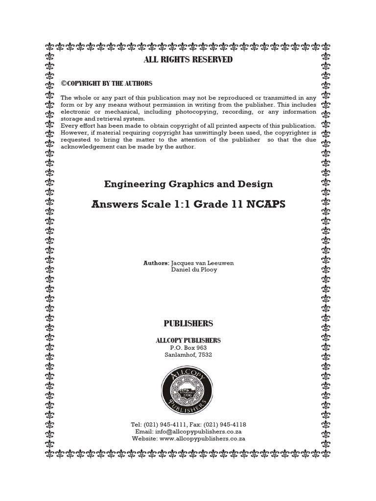 Egd Scale 1 To 1 Answers GR 11 Ncaps Disc Only | PDF