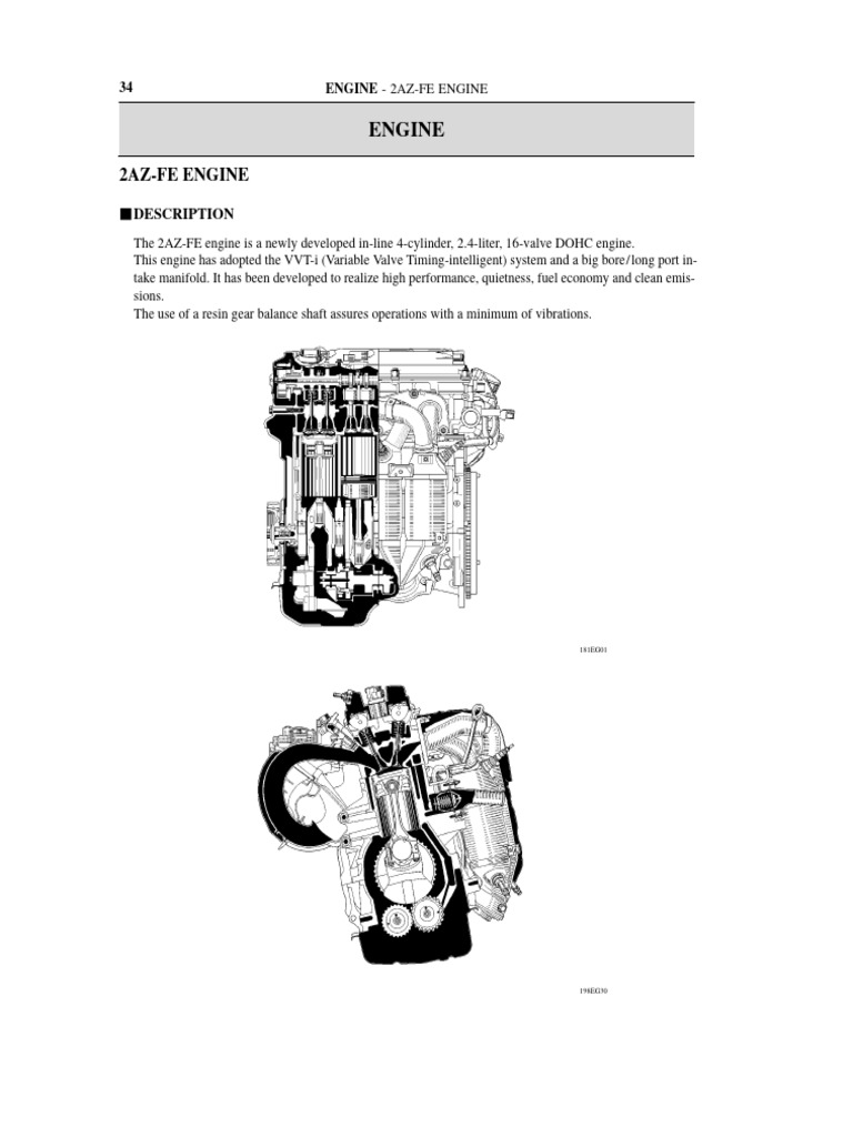 2AZ-FE Engine Specs & Features | PDF | Engines | Vehicle Technology