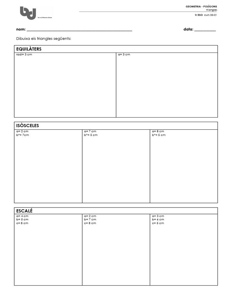 fitxa triangles | PDF