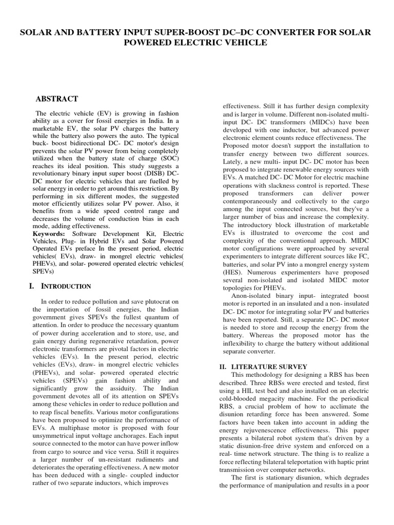 Solar and Battery Input Super-Boost DC-DC Converter For Solar Powered ...