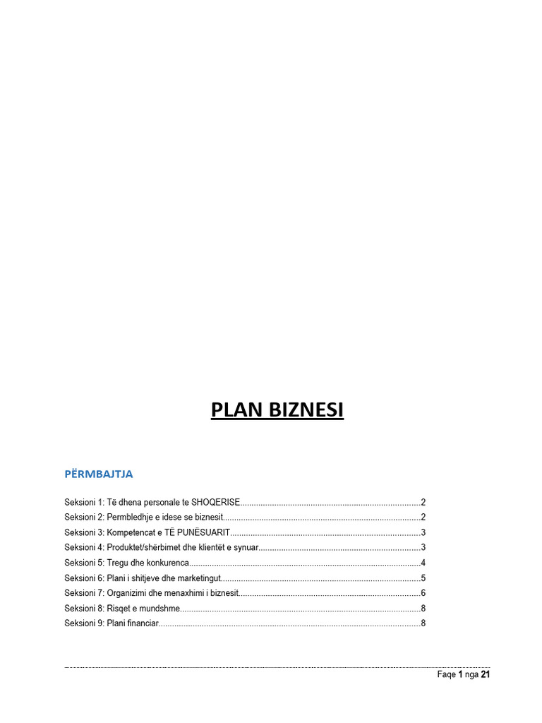 Plan Biznesi GOKHAN ÇAM | PDF