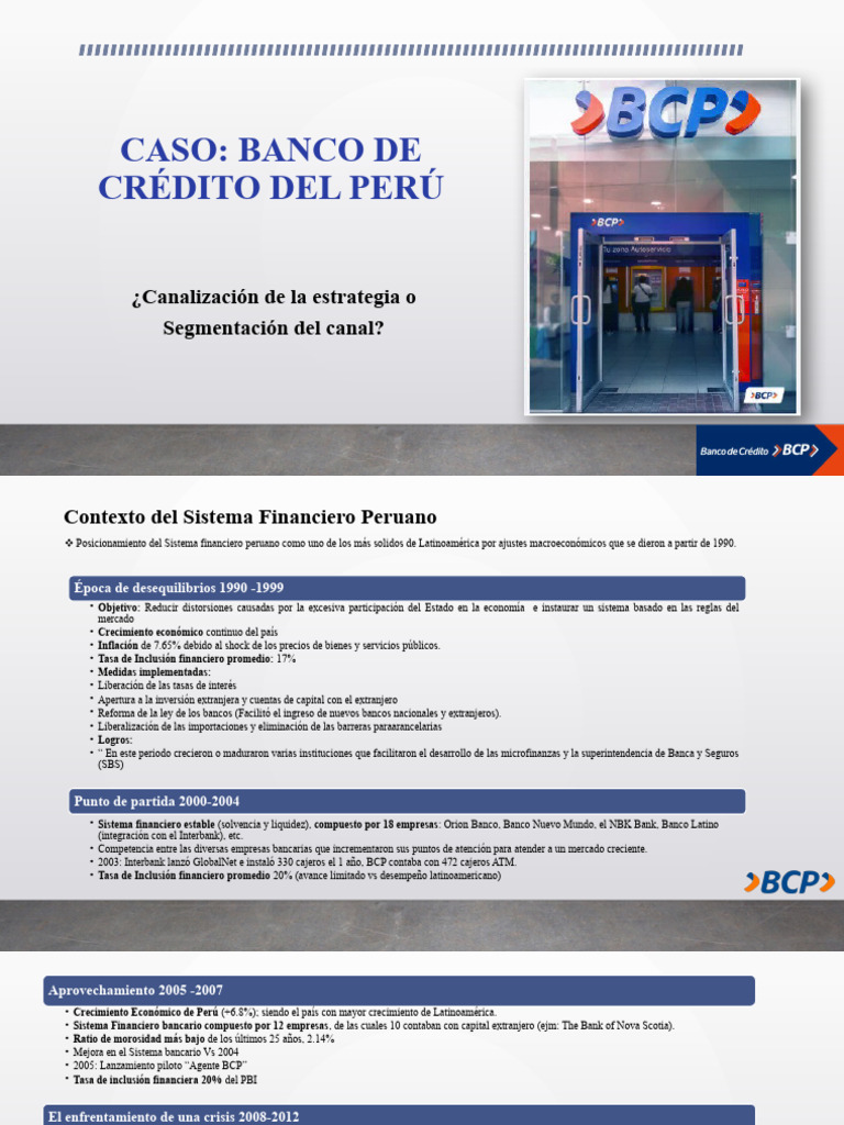 CASO BCP - Presentacion Individual | PDF | Bancos | Sistema financiero