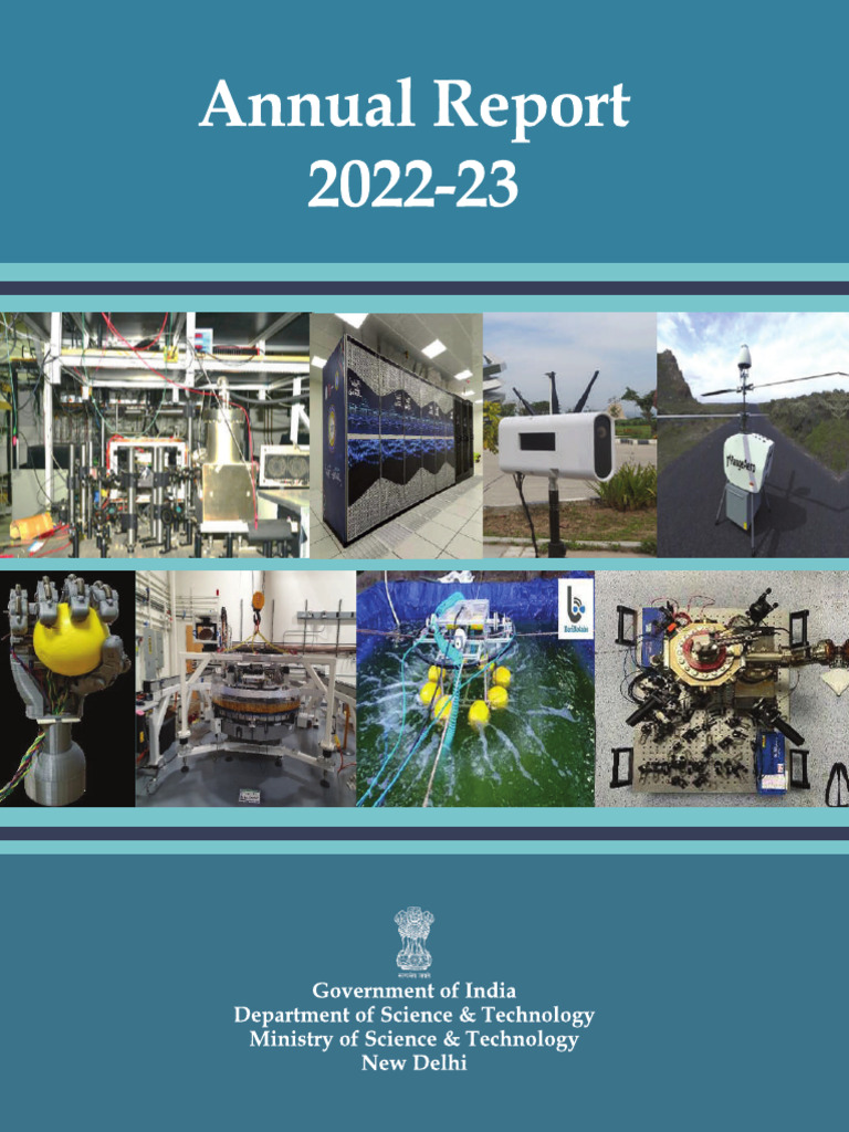 DST Annual Reports 2022-23 English | PDF | Science | Innovation