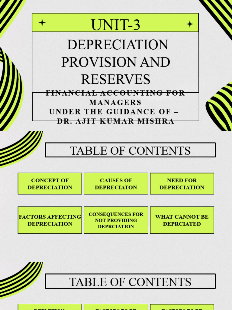 FAM Presentation MODULE-3 | PDF | Depreciation | Expense