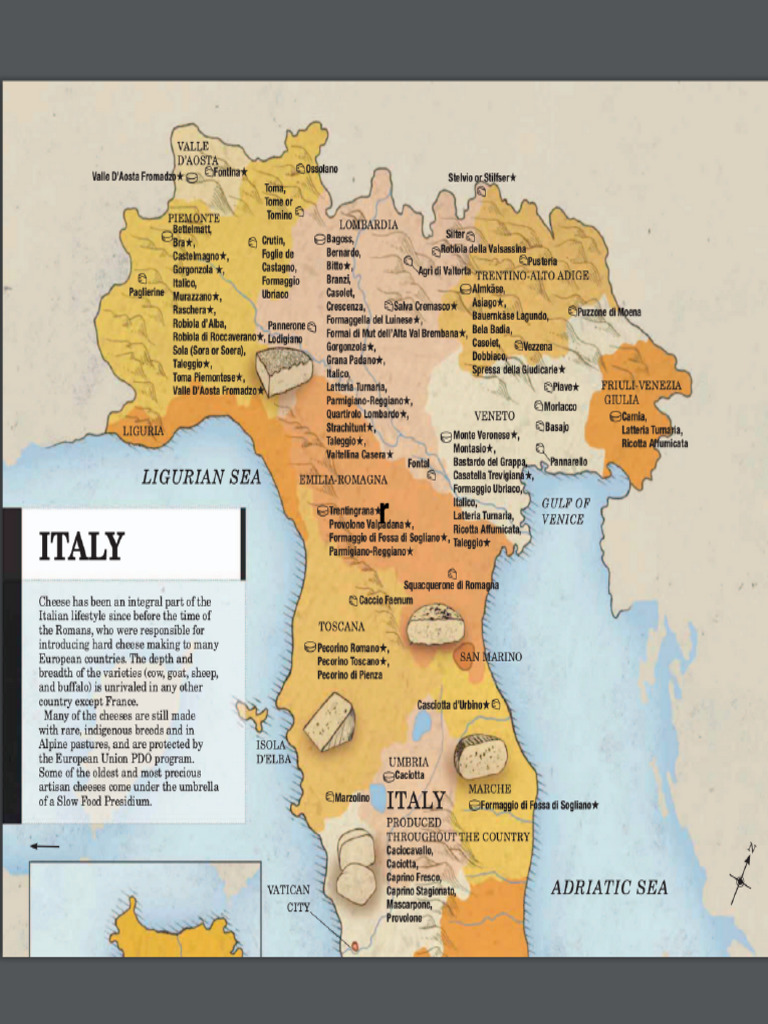Italy Cheese Map | PDF