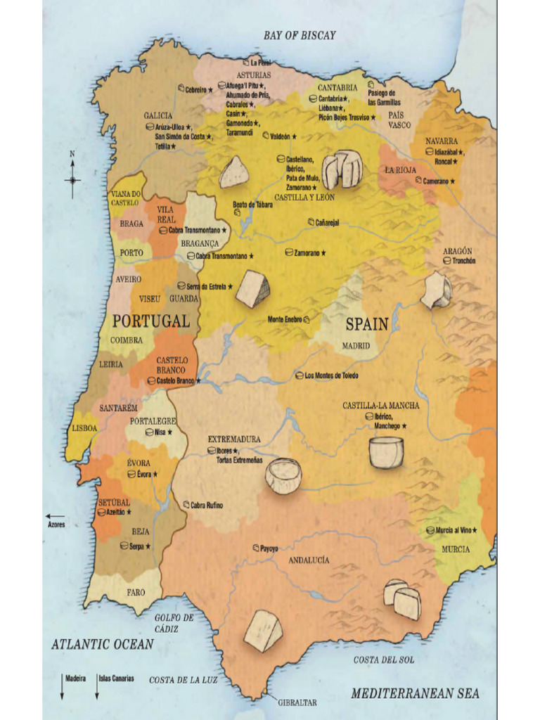 Spain Cheese Map | PDF