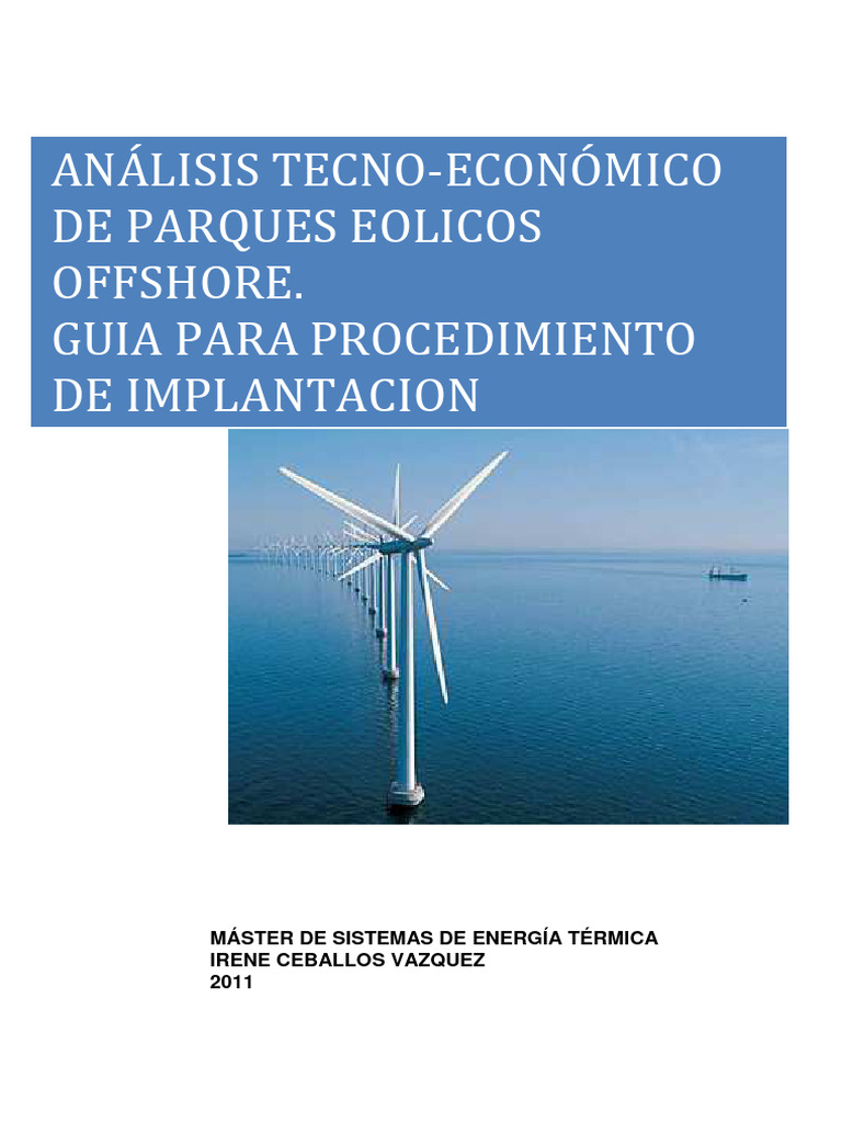 Analisis Tecno-Econã Mico de Parques Eã Licos Offshore - Guia Pa | PDF ...