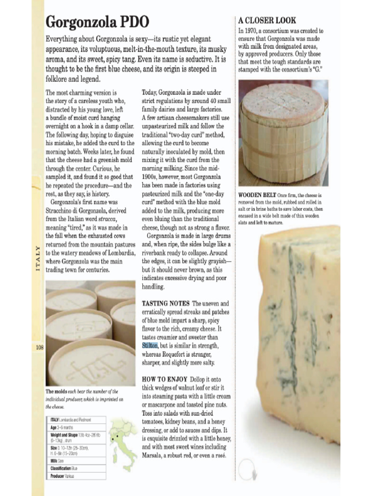 Gorgonzola Pdo | PDF