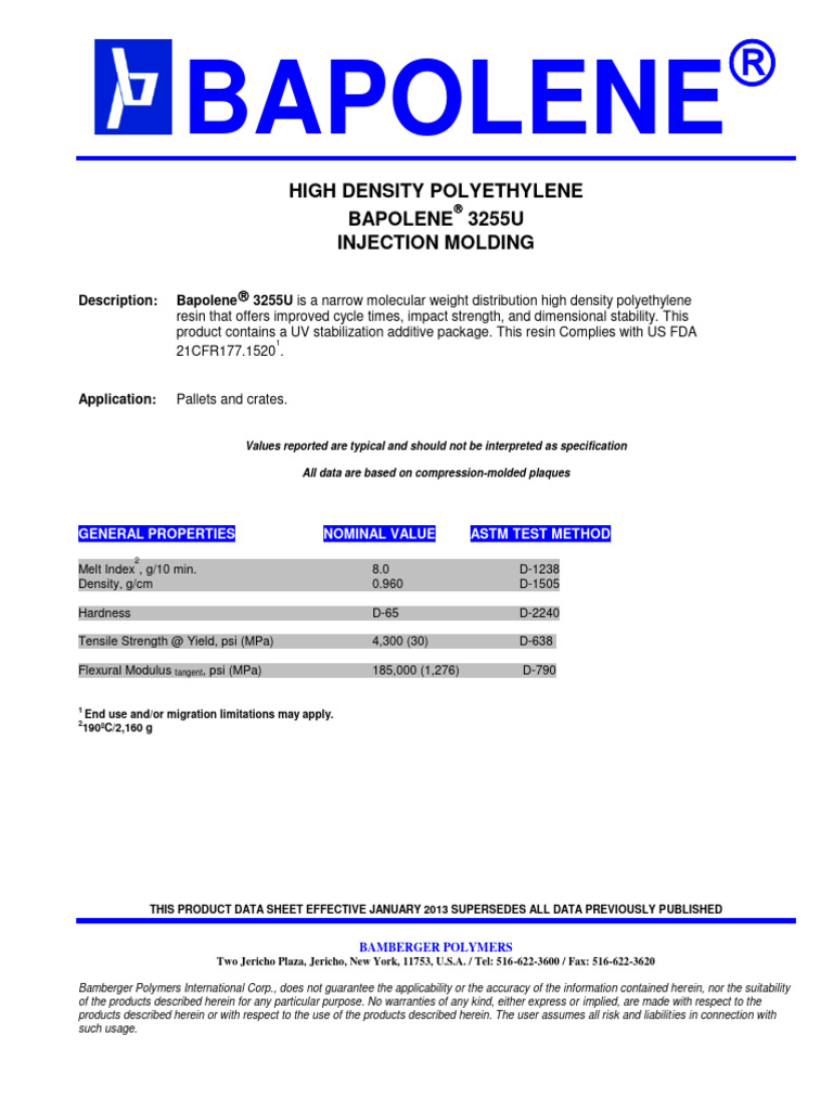 Hdpe 3255u | PDF | Polyethylene | Polymers