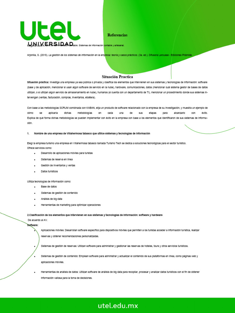 Formato Utel Utel Semana 2 | Descargar gratis PDF | Scrum (desarrollo ...